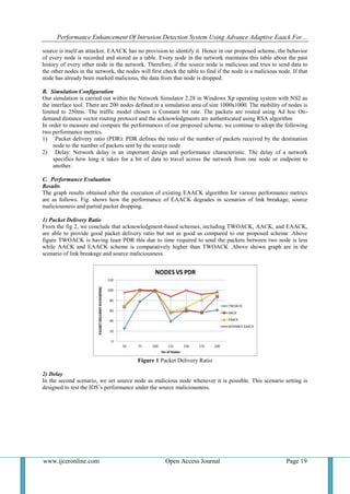 Performance Enhancement of Intrusion Detection System Using Advance Adaptive EAACK for MANETs | PDF