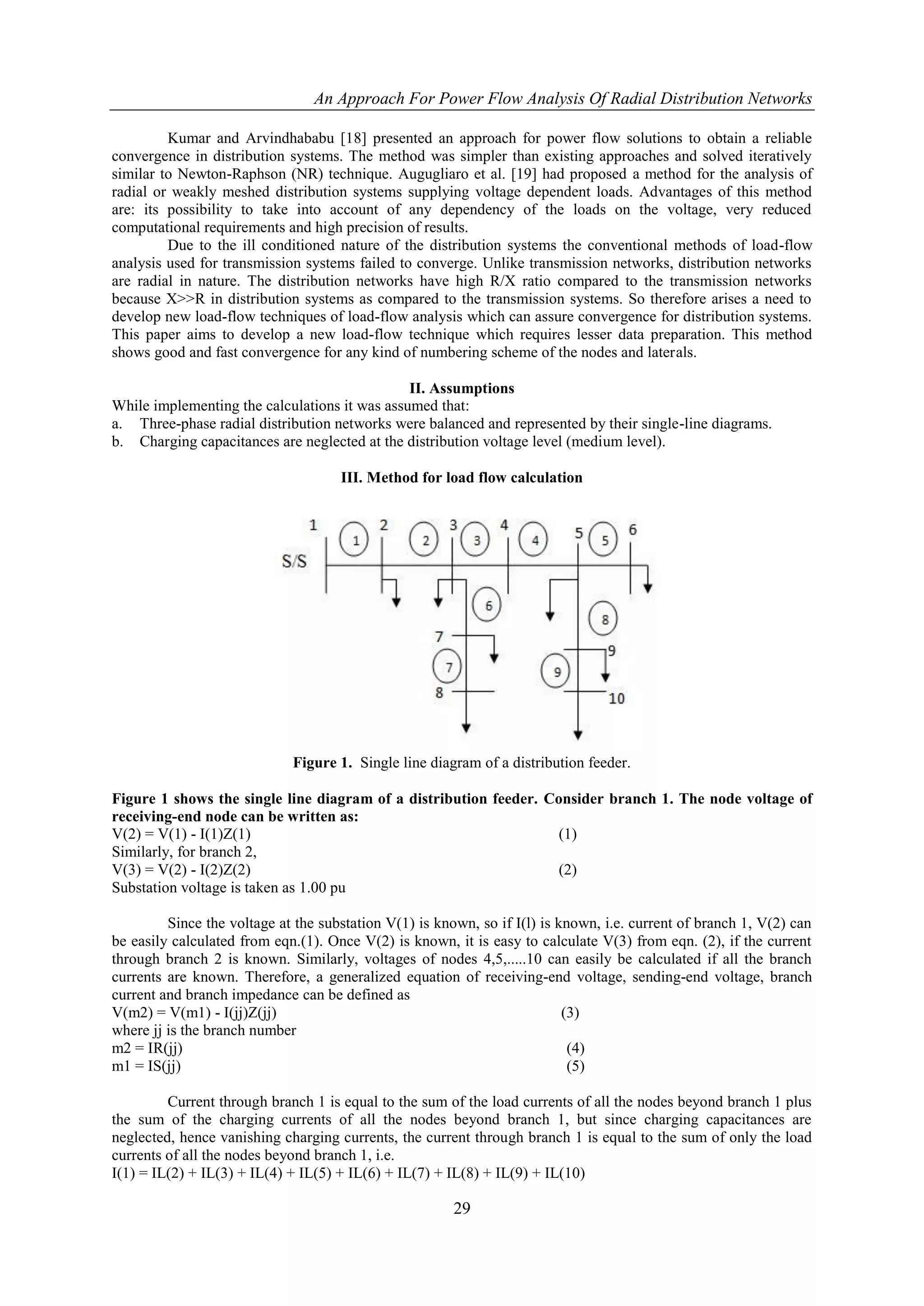 An Approach for Power Flow Analysis of Radial Distribution Networks | PDF