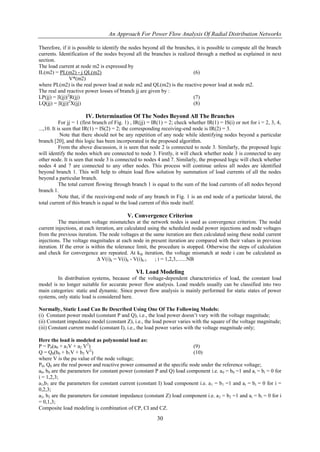 An Approach for Power Flow Analysis of Radial Distribution Networks | PDF