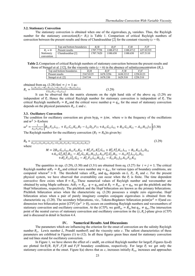 Thermohaline Convection With Variable Viscosity | PDF | Physics | Science