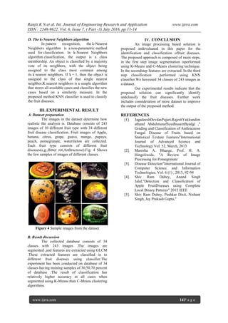 Identification and Classification of Fruit Diseases | PDF | Agriculture | Industries