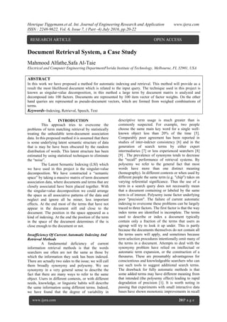Document Retrieval System, a Case Study | PDF