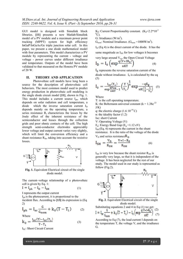 Solar Module Modeling Simulation And Validation Under Matlab