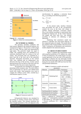 Pullout Behavior of Geotextiles: Numerical Prediction | PDF
