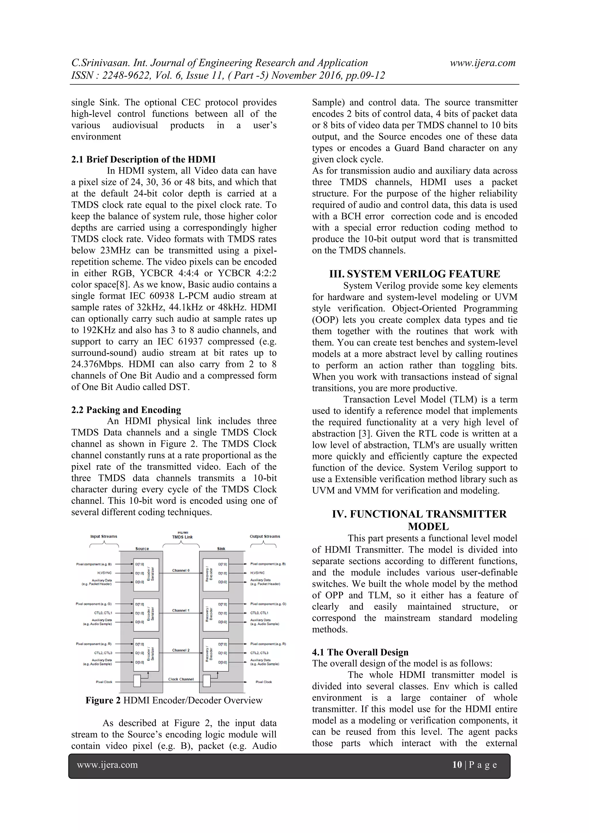 Design and Implementation of HDMI Transmitter | PDF | Digital Audio | Computer Software and ...