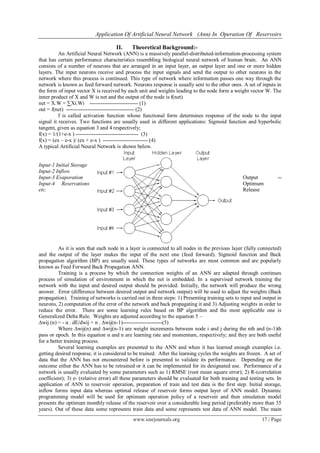 Application of Artificial Neural Network (Ann) In Operation of ...