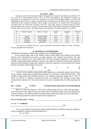 Comparative Study of Selective Locations (Different region) for Power ...