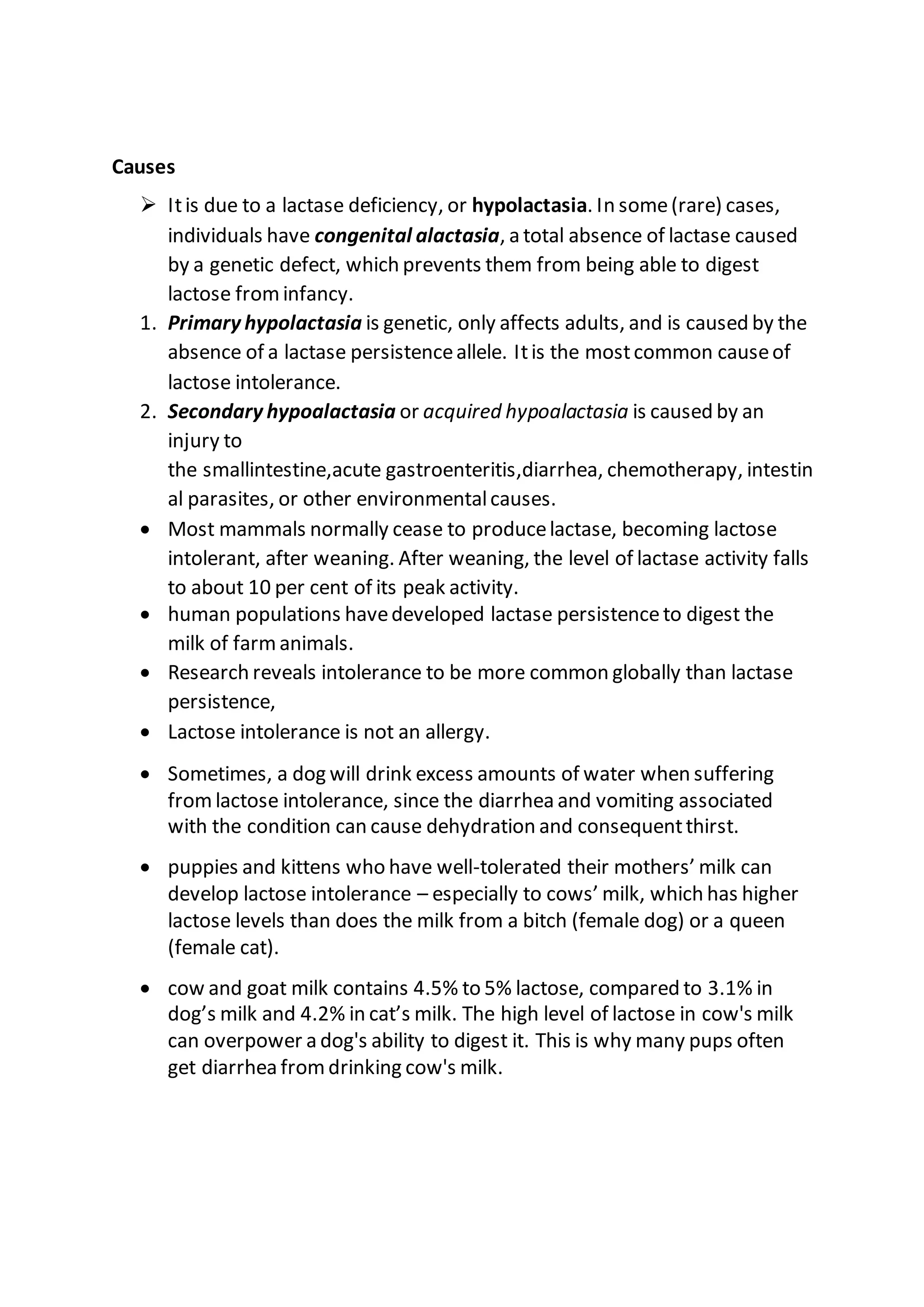Lactose intolerance | DOCX