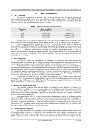 Identification and Monitoring the Change of Land Use Pattern Using ...