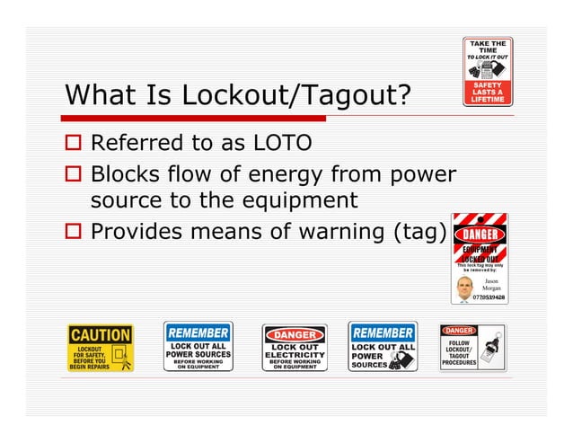 LOCKOUT-TAGOUT-SAFETY PRESENTATION-CONTROL OF HAZARDOUS ENERGY | PDF ...