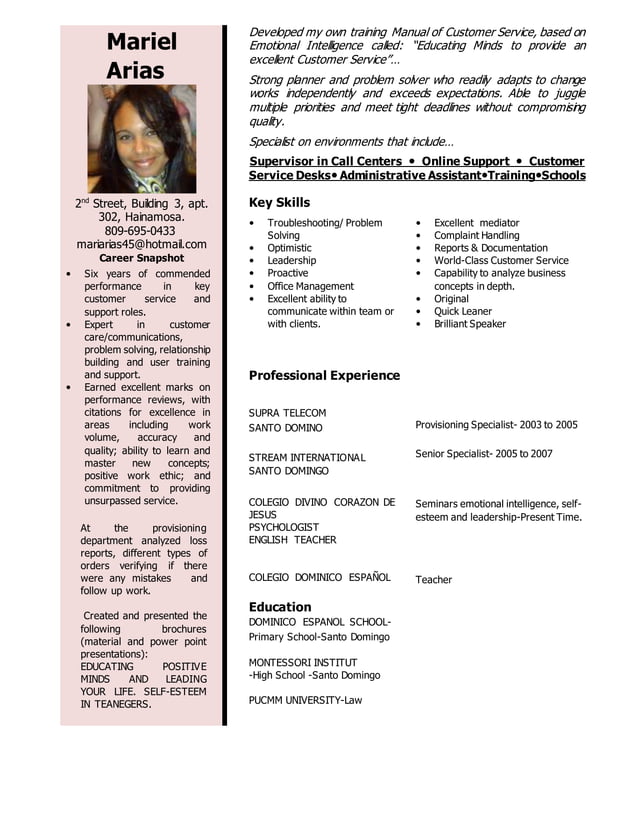 CV Mariel Arias-ENG2017 | PDF