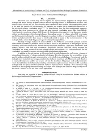 Photochemical crosslinking of collagen and Poly (vinyl pyrrolidone ...