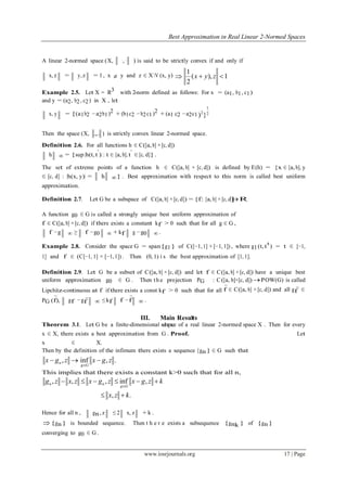 Best Approximation in Real Linear 2-Normed Spaces | PDF