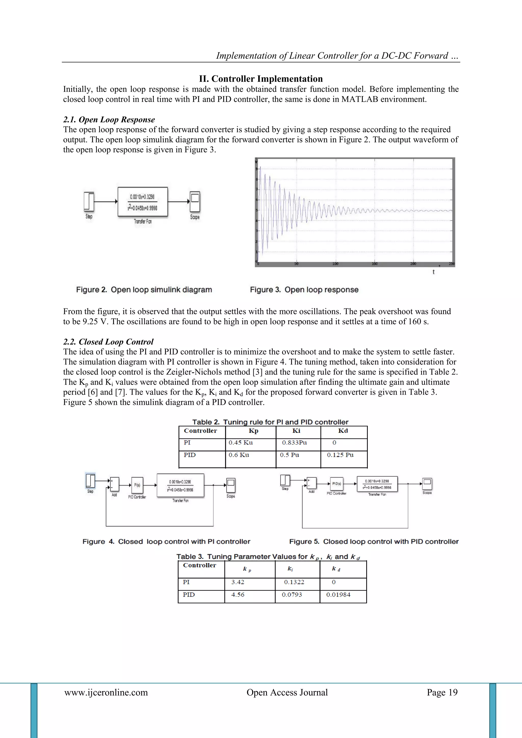Implementation of Linear Controller for a DC-DC Forward Converter | PDF