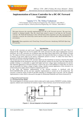 Implementation of Linear Controller for a DC-DC Forward Converter | PDF | Radio Control ...