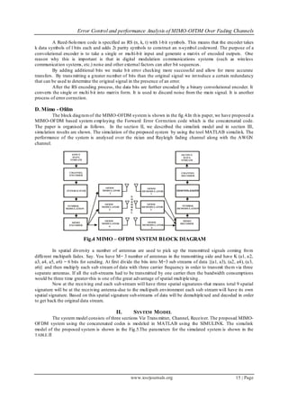 Error Control and performance Analysis of MIMO-OFDM Over Fading Channels | PDF | Digital Audio ...
