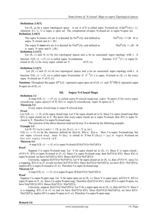 Some forms of N-closed Maps in supra Topological spaces | PDF