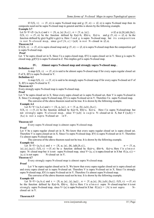 Some forms of N-closed Maps in supra Topological spaces | PDF