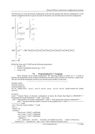 General Theory of electronic configuration of atoms | PDF