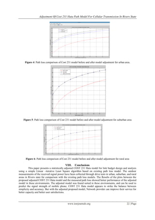 Adjustment of Cost 231 Hata Path Model For Cellular Transmission in Rivers State | PDF