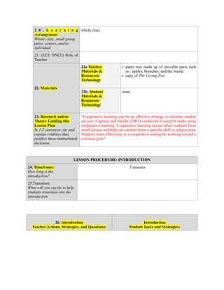 EED Lesson Plan Template | PDF