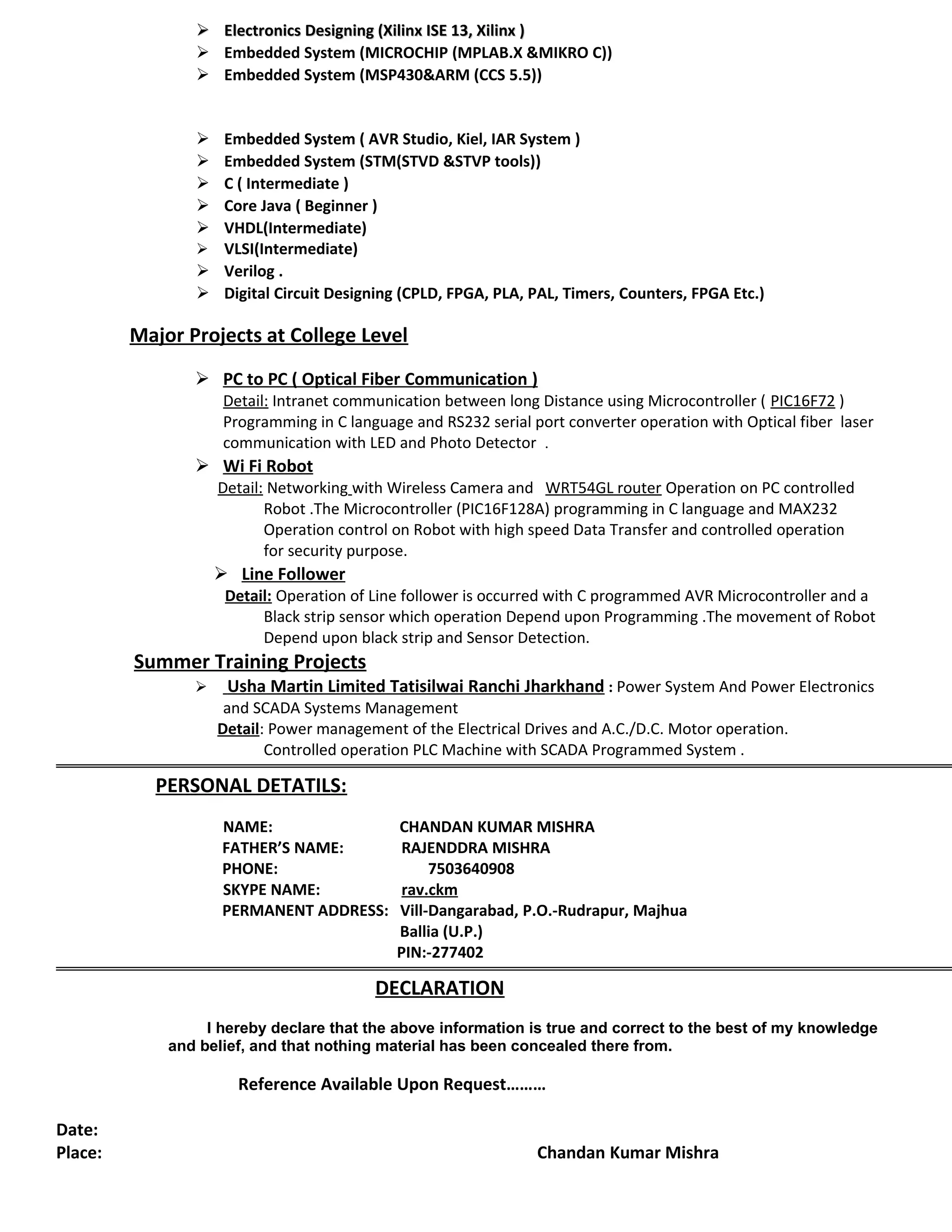 CHANDAN RESUME | DOC