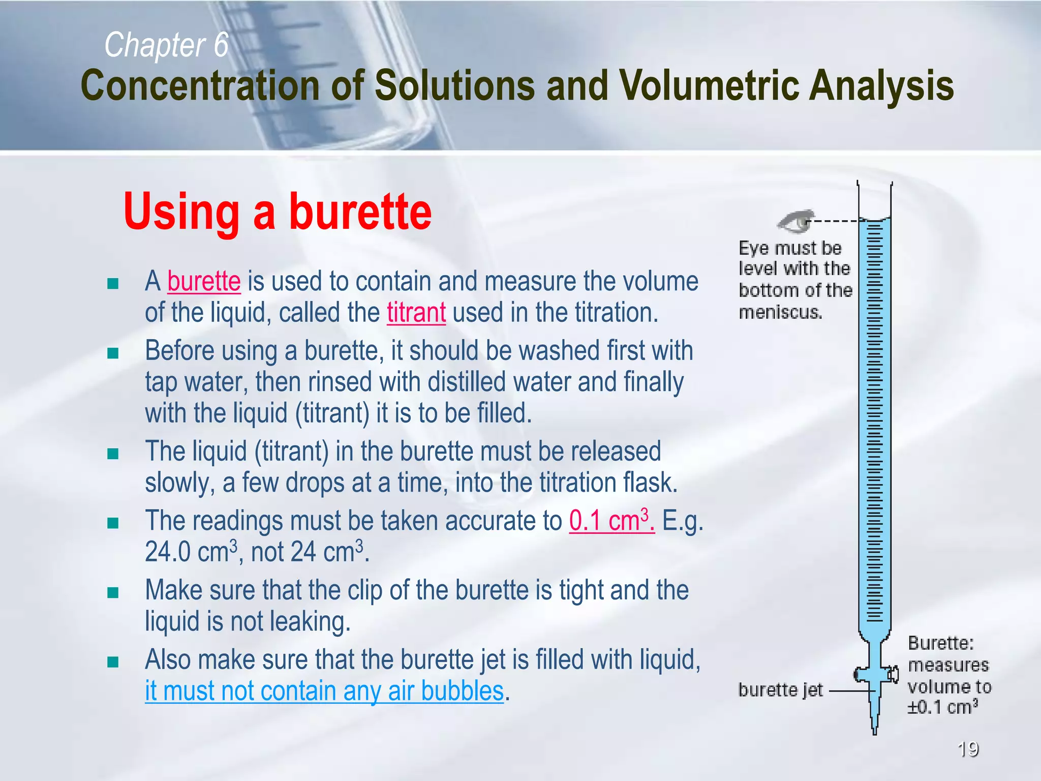 Concentration of Solutions and Volumetric Analysis | PPT
