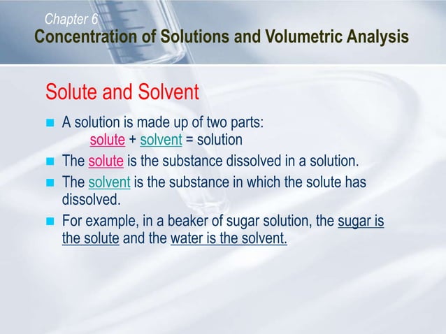 Concentration of Solutions and Volumetric Analysis | PPT