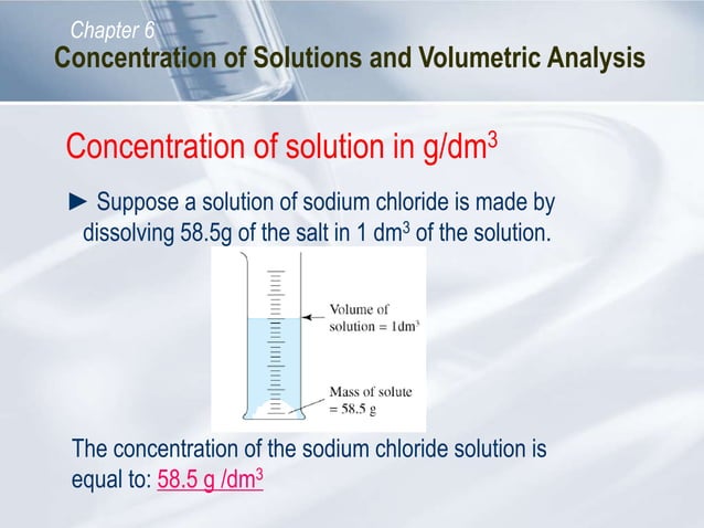 Concentration of Solutions and Volumetric Analysis | PPT
