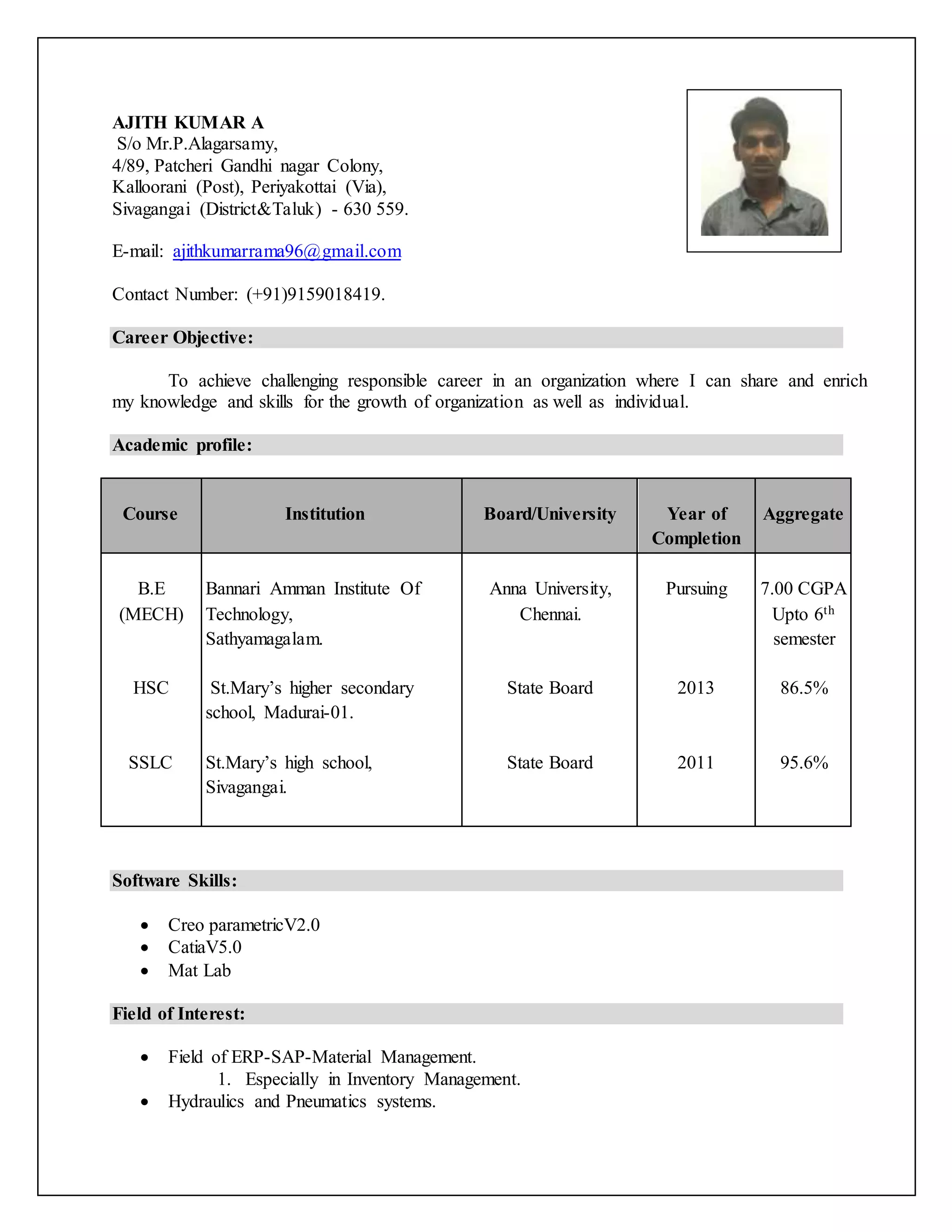 RESUME ABOUT ME | DOCX