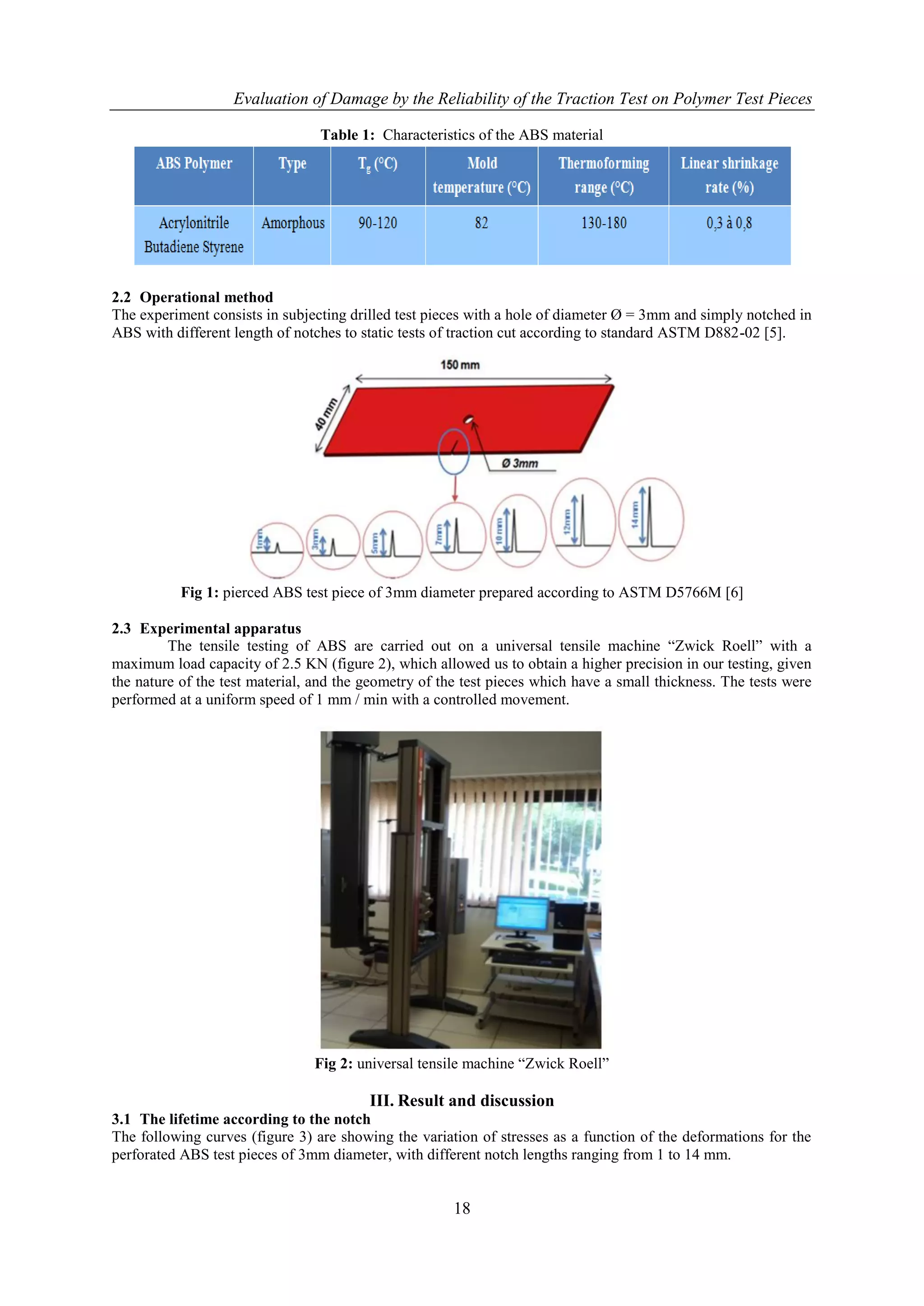 Evaluation of Damage by the Reliability of the Traction Test on Polymer ...