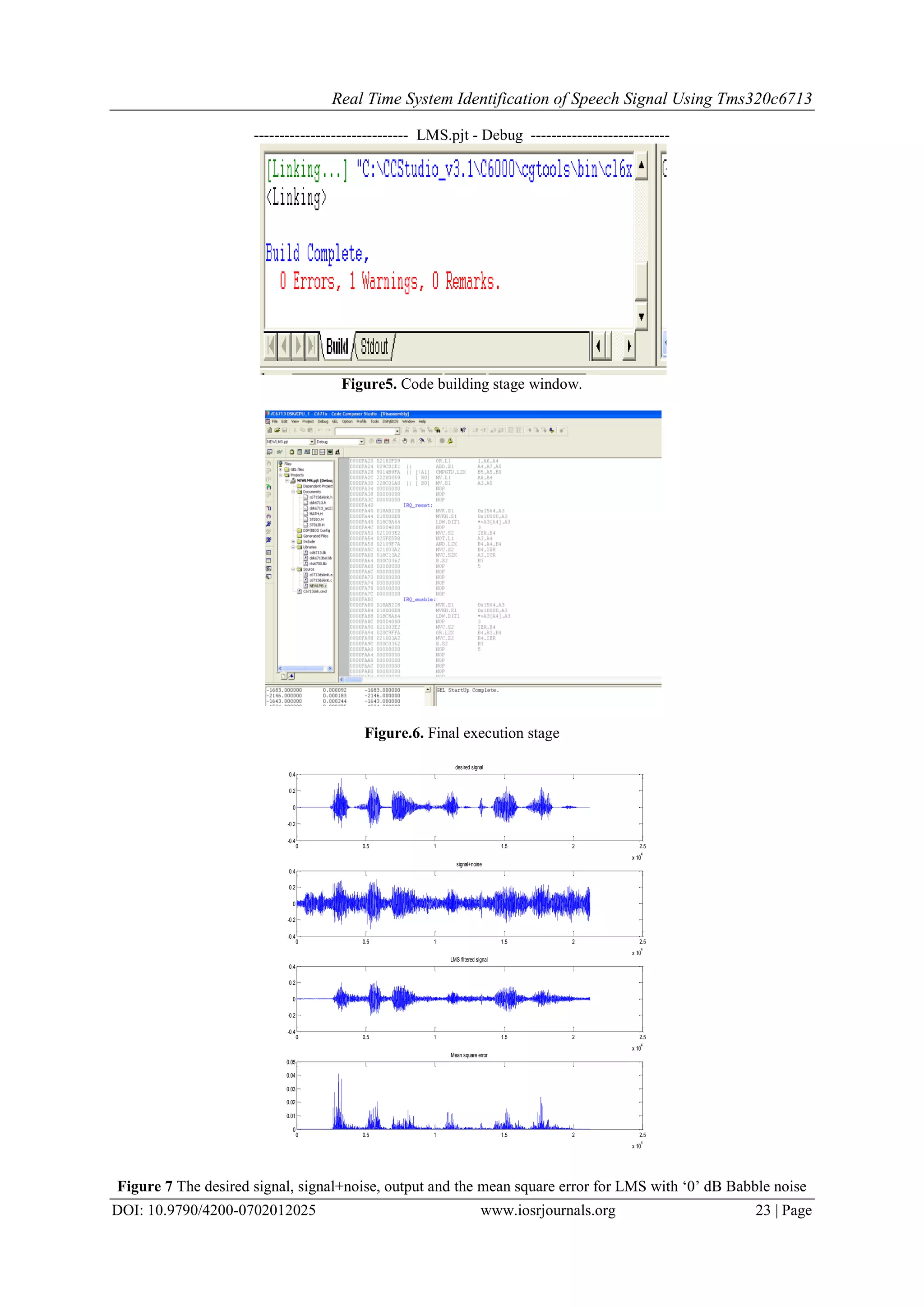 Real Time System Identification Of Speech Signal Using Tms320c6713 Pdf