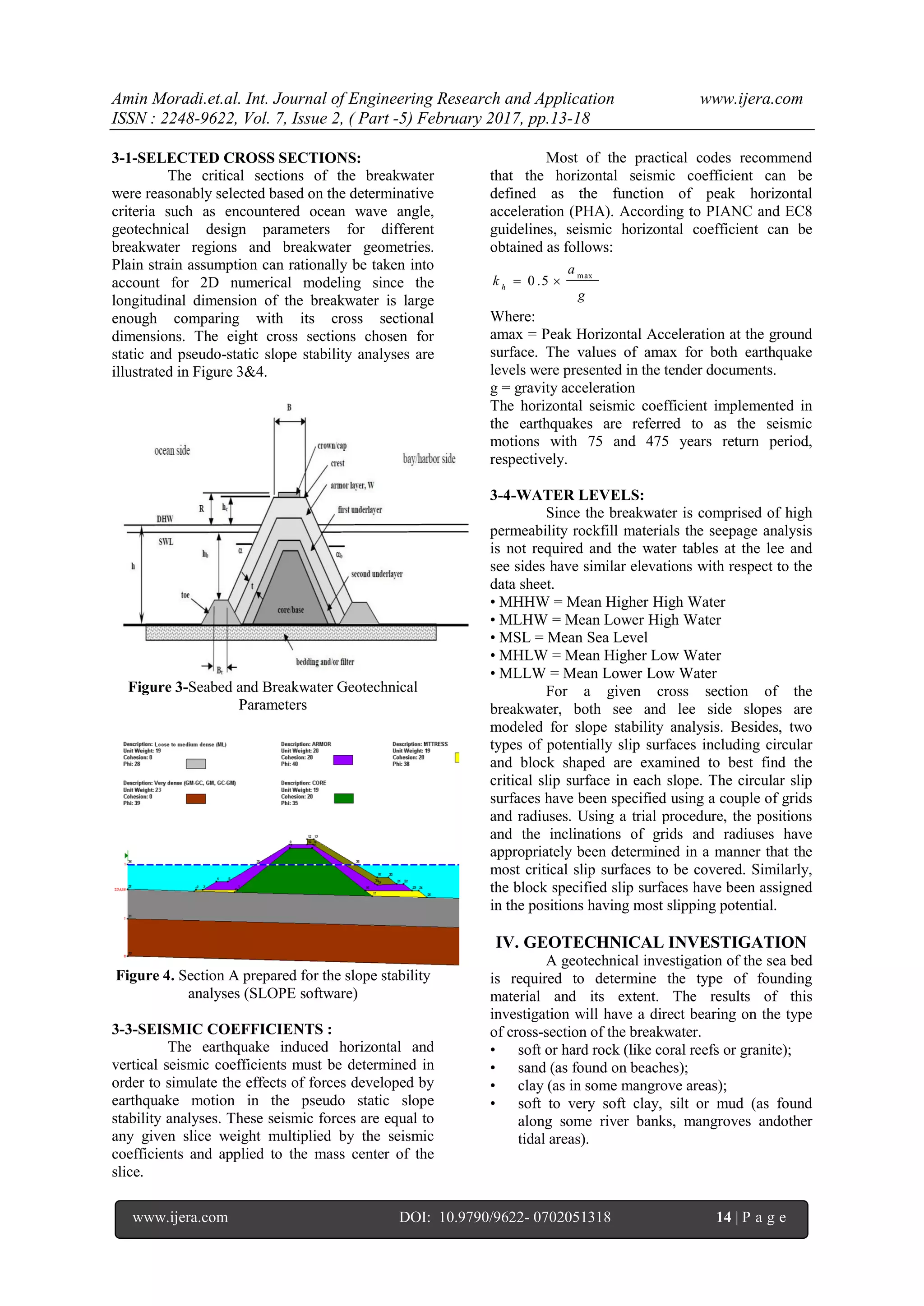 Post Earthquack Slope Stability Analysis of Rubble Mound Breakwater | PDF