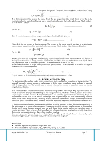 Conceptual Design and Structural Analysis of Solid Rocket Motor Casing | PDF | Physics | Science