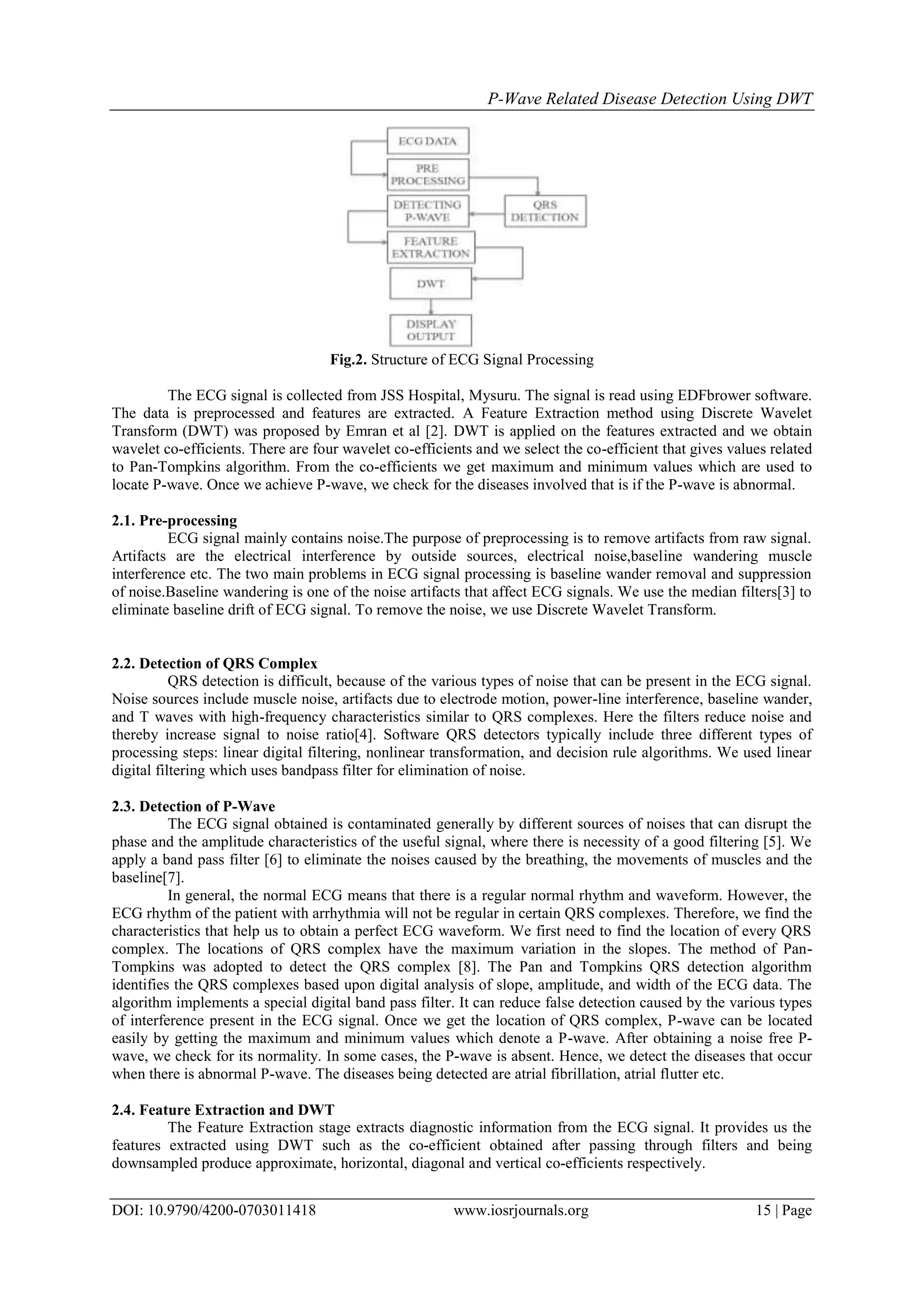 P-Wave Related Disease Detection Using DWT | PDF