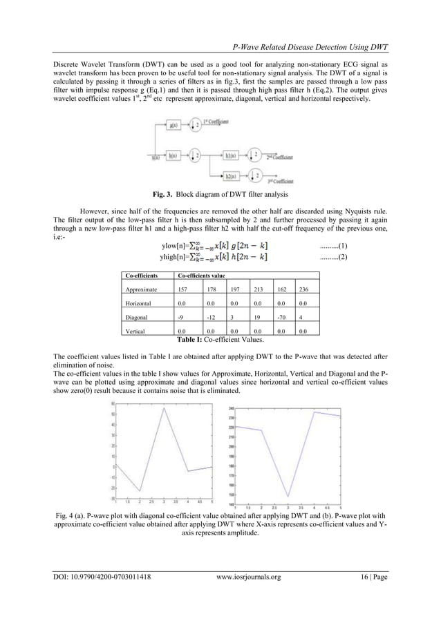 P-Wave Related Disease Detection Using DWT | PDF