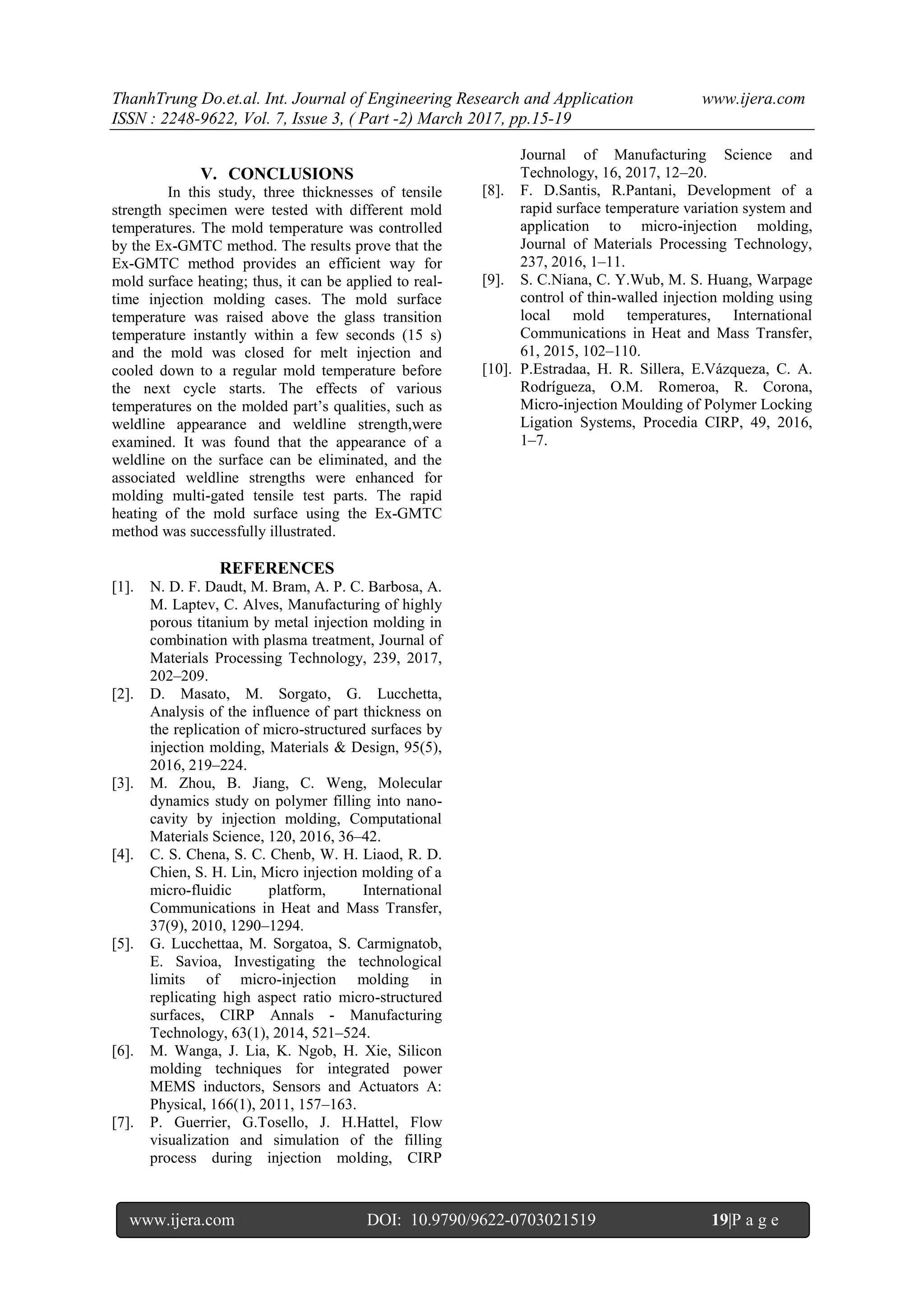 Study On The External Gas-Assisted Mold Temperature Control For Thin ...