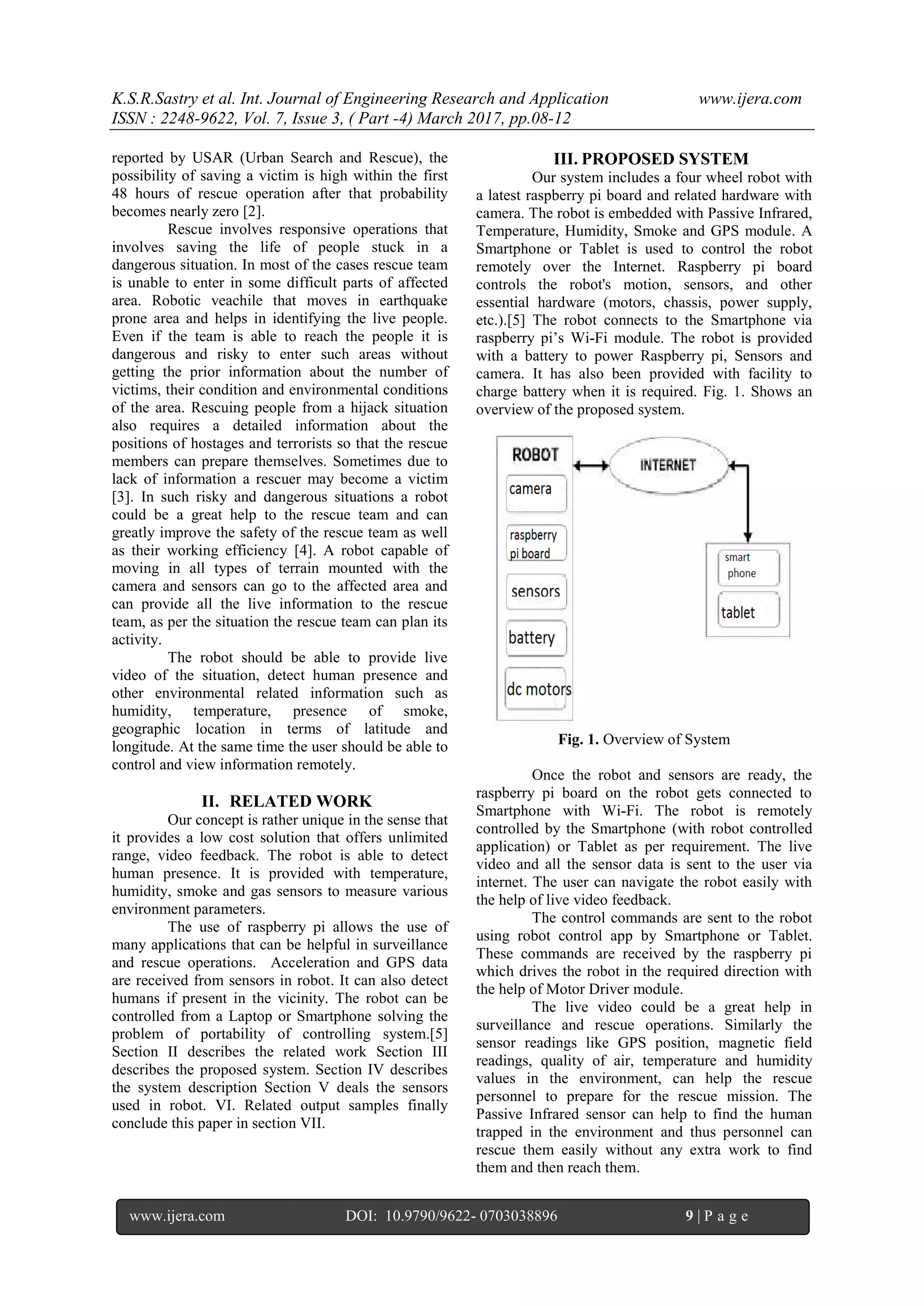 Multi-Purpose Robot using Raspberry Pi & Controlled by Smartphone | PDF