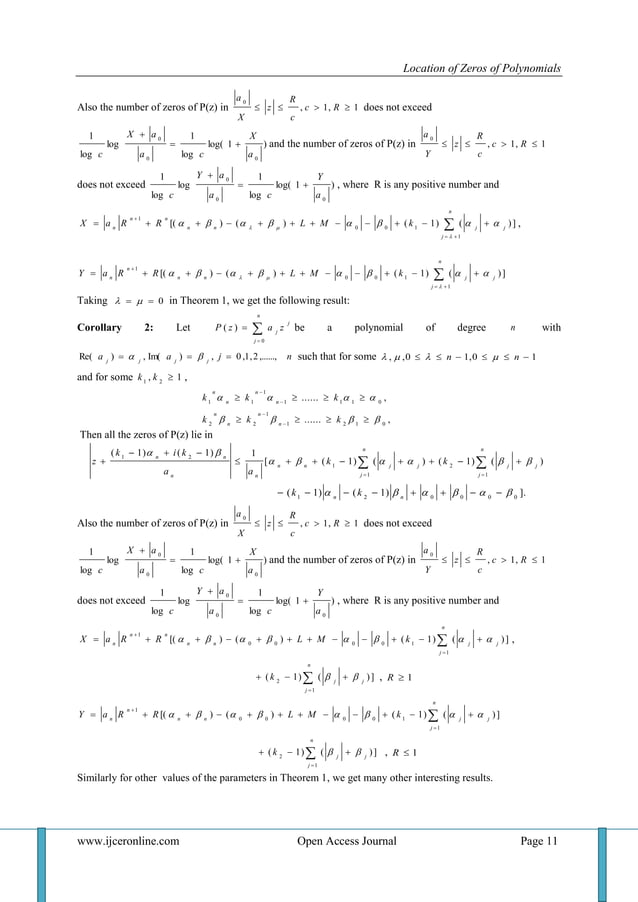 Location of Zeros of Polynomials | PDF