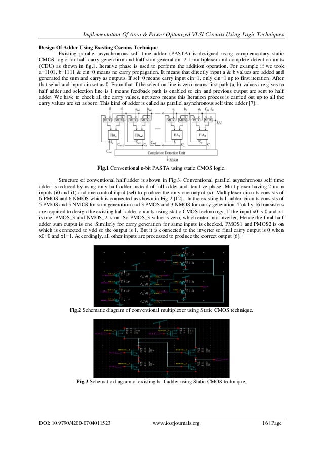 Implementation Of Area And Power Optimized Vlsi Circuits Using Logic Te 