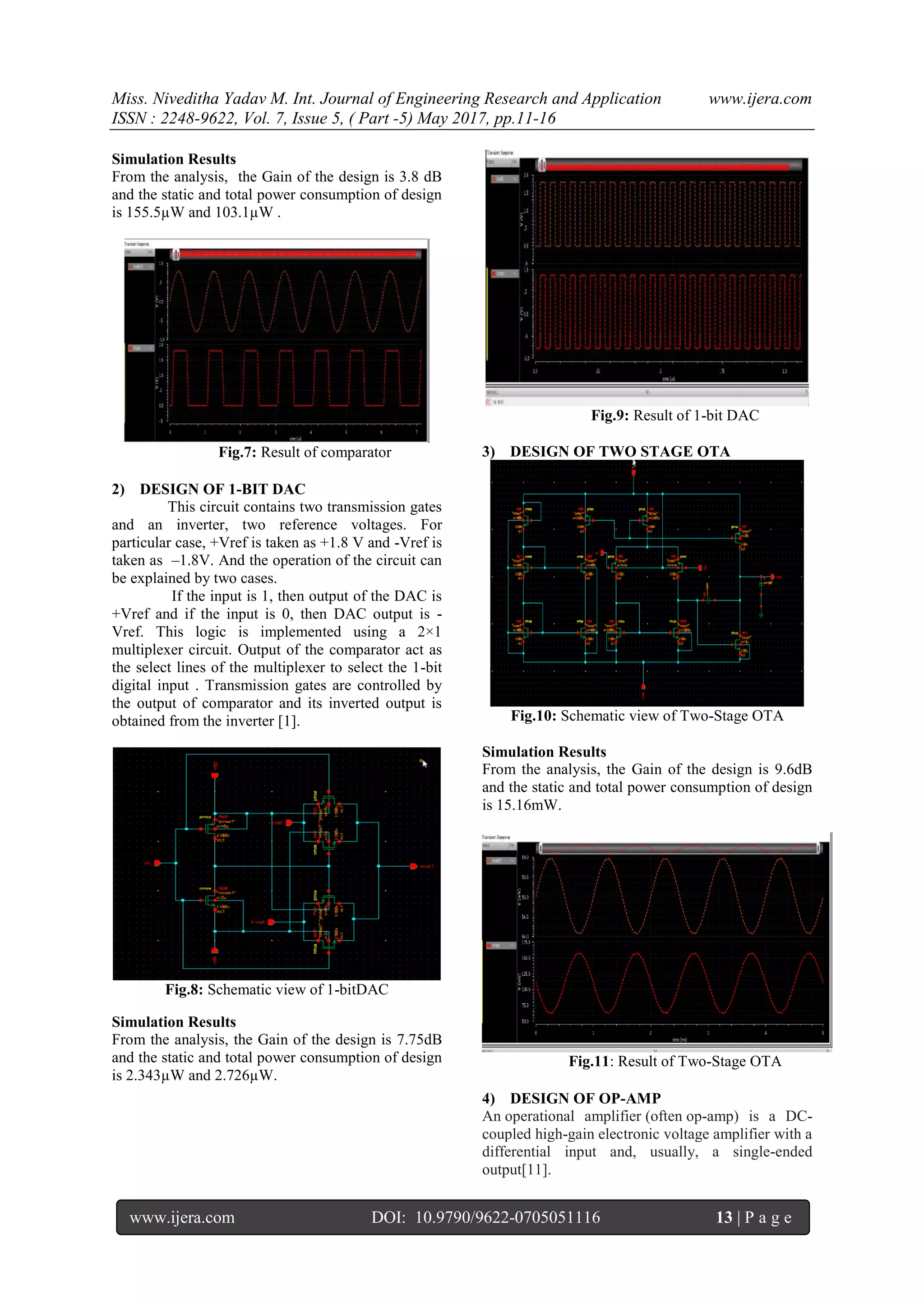 A Design of Sigma-Delta ADC Using OTA | PDF