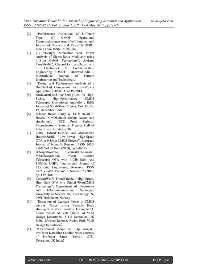 A Design of Sigma-Delta ADC Using OTA | PDF