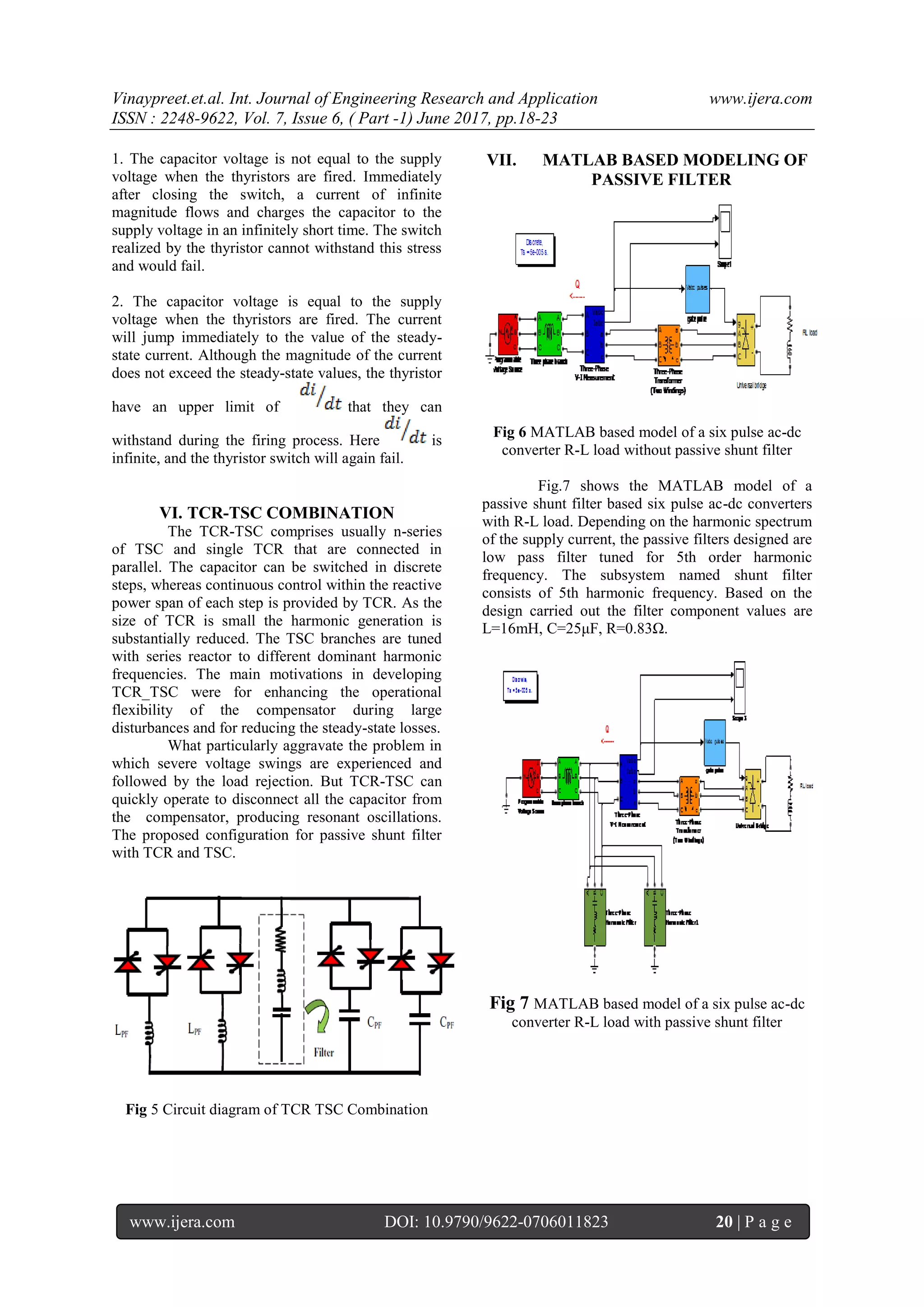 Power Quality Improvement using Passive shunt filters, TCR and TSC ...