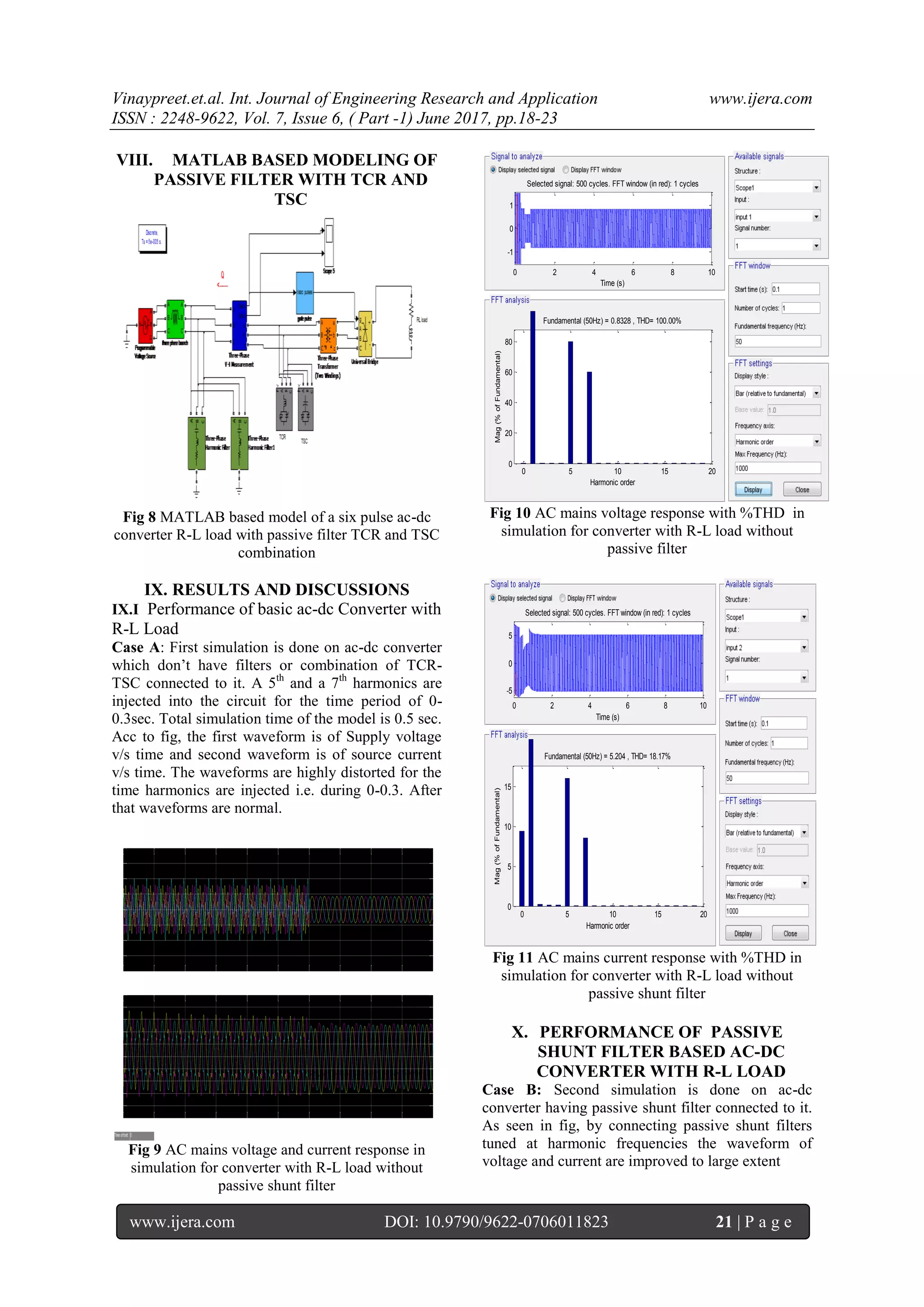 Power Quality Improvement using Passive shunt filters, TCR and TSC combination | PDF