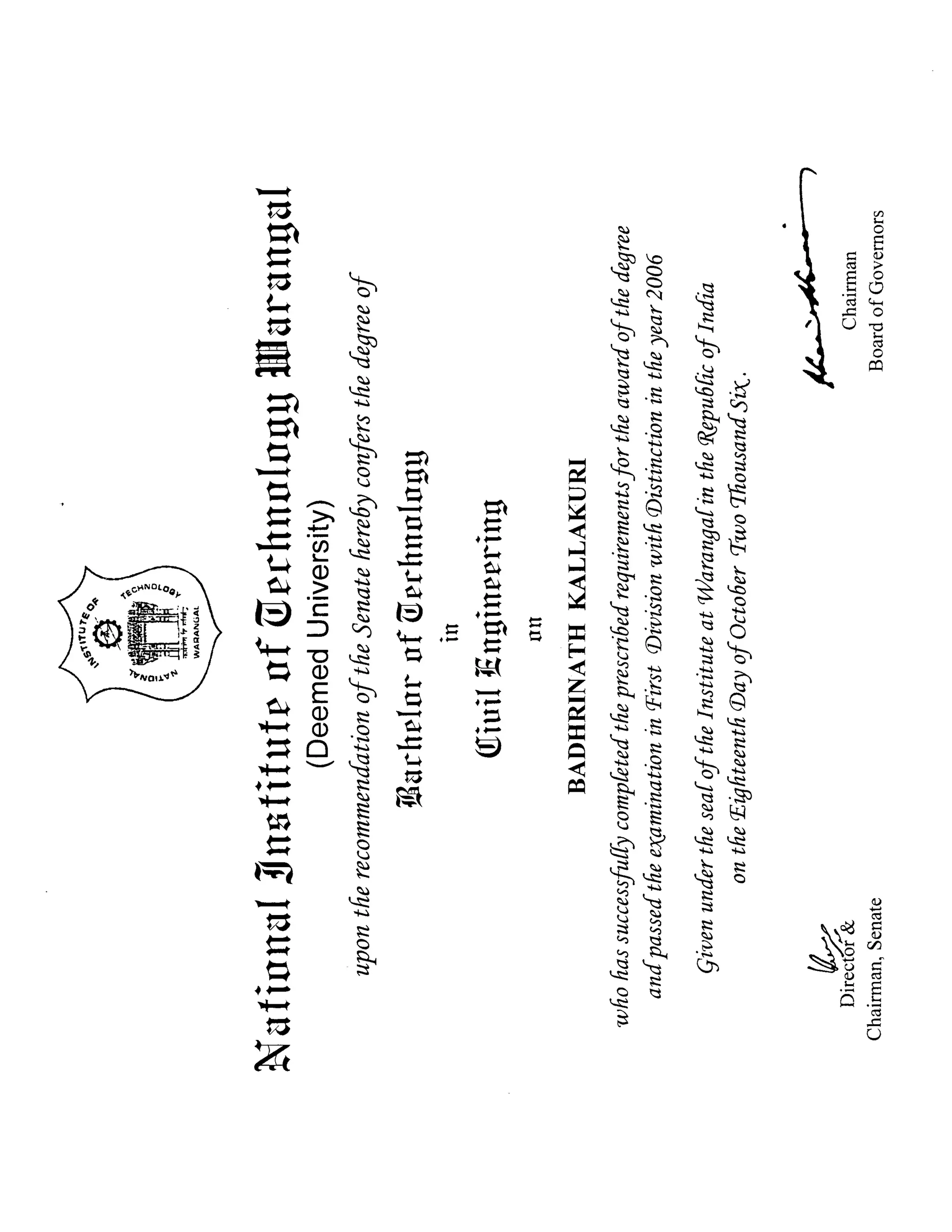 Engineering certificate | PDF