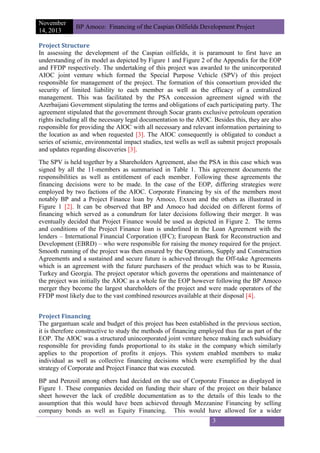 Project Finance - BP Amoco Caspian Oilfields Financing Case Study | PDF