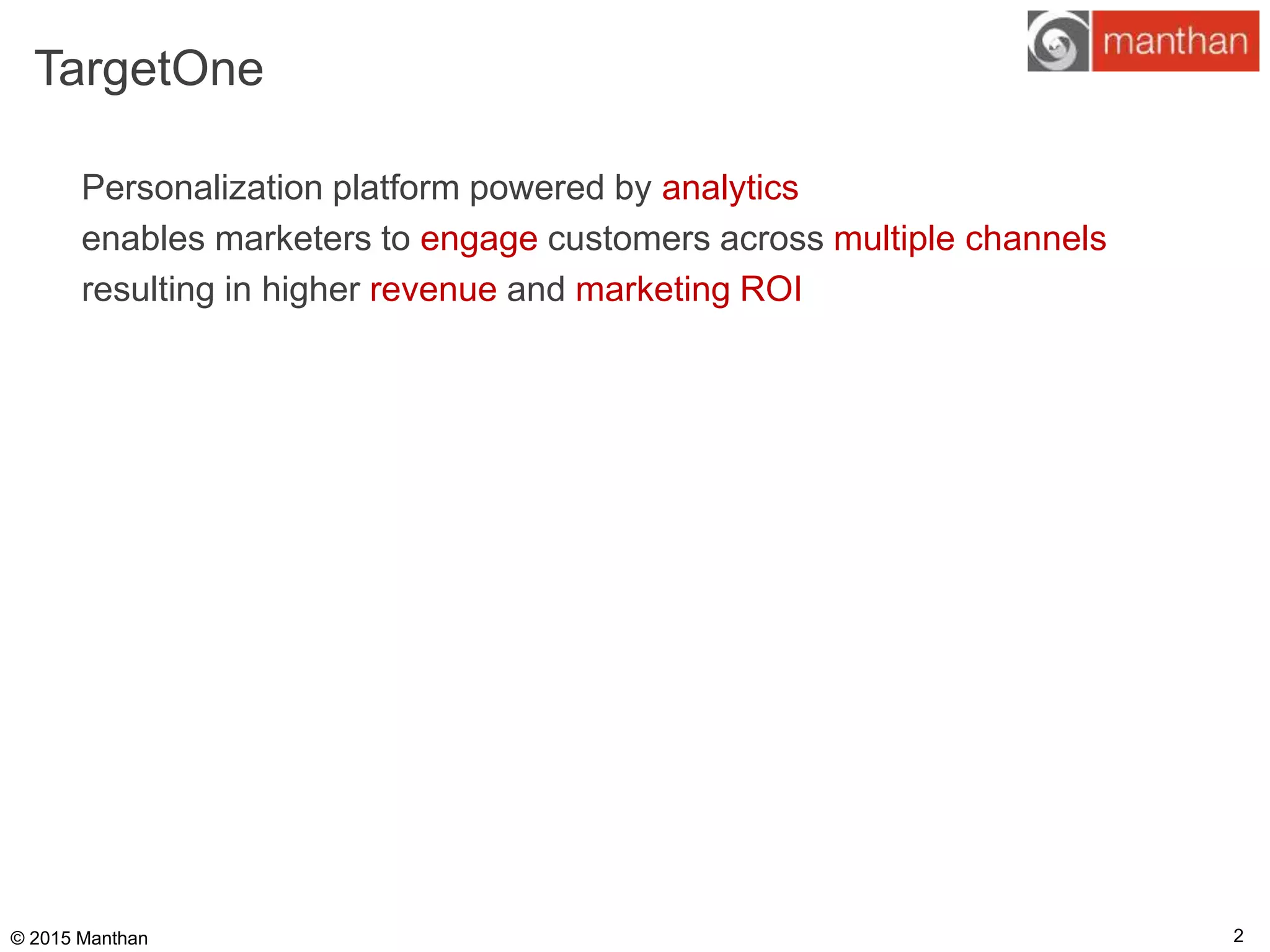 Manthan TargetOne Product Overview_Ver1 1 | PPTX | Computer Software ...