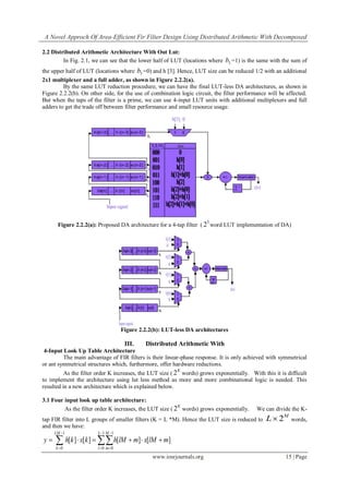 A Novel Approach of Area-Efficient FIR Filter Design Using Distributed Arithmetic with ...