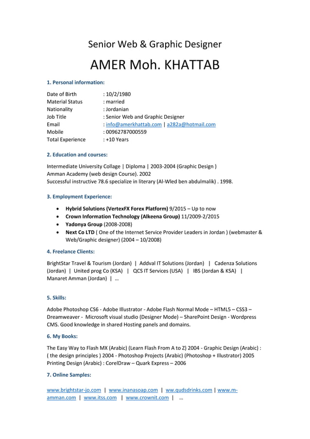 Amer-khattab-cv-9-Feb-2016 | PDF