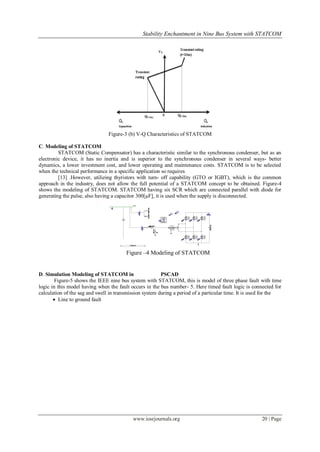 Stability Enhancement in Nine Bus System with STATCOM | PDF